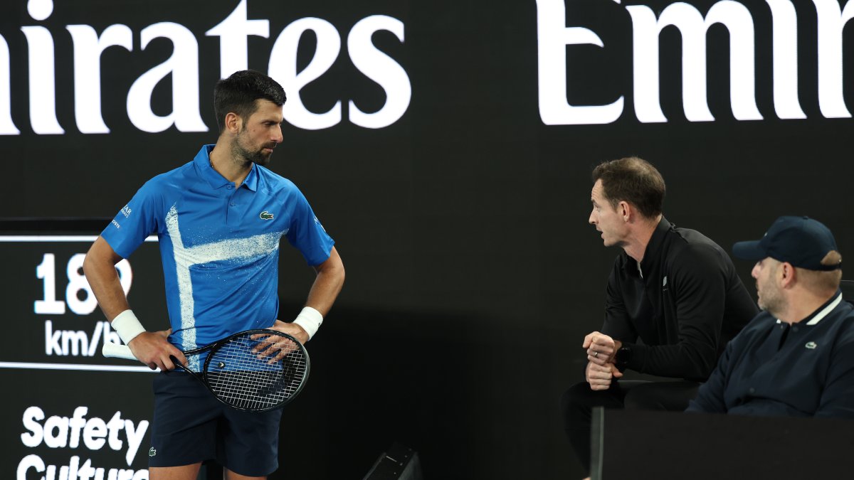 Novak Djokovic and coach Andy Murray win 1st Australian Open match ...