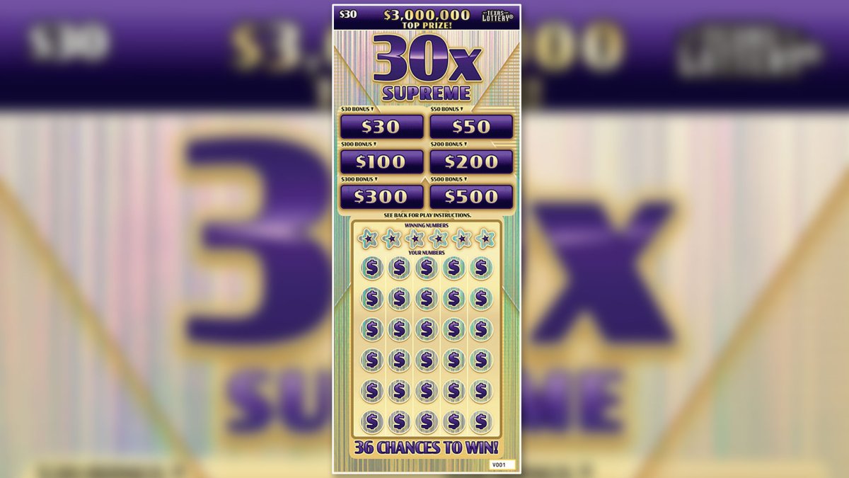 North Texas resident wins $3 million $30 scratch-off ticket – NBC 5 Dallas-Fort Worth
