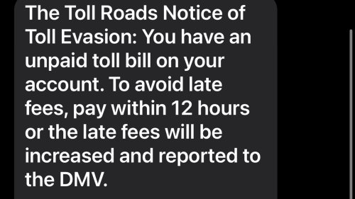Text messages claim unpaid toll bills are a scam, officials warn – NBC ...