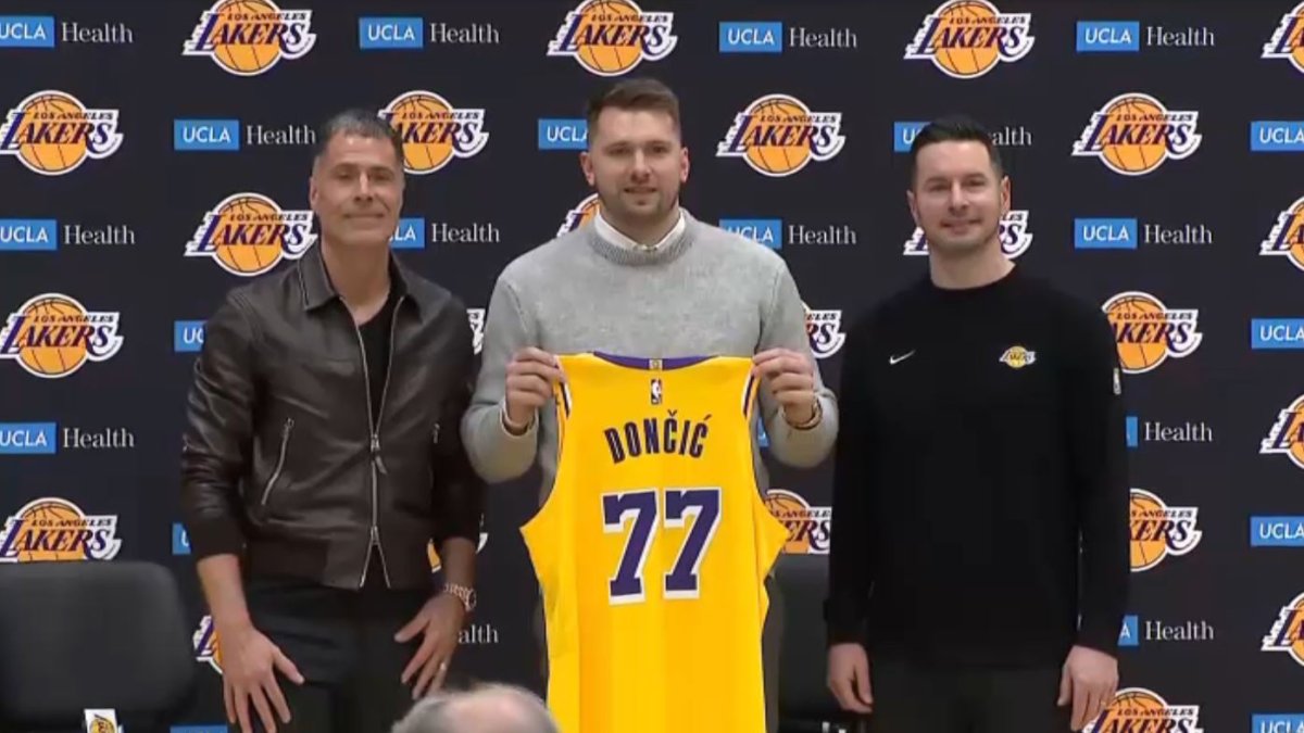 Luka Doncic speaks at first Lakers news conference – NBC 5 Dallas-Fort ...