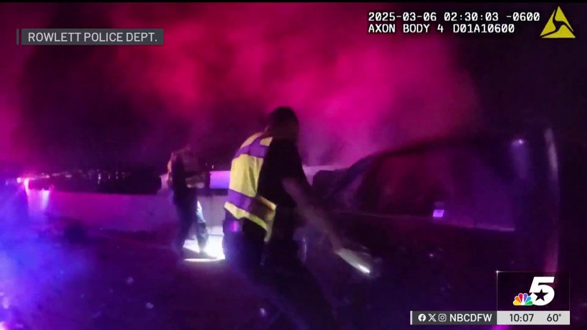 Video shows Rowlett officer rescue suspected drunk driver – NBC 5 ...
