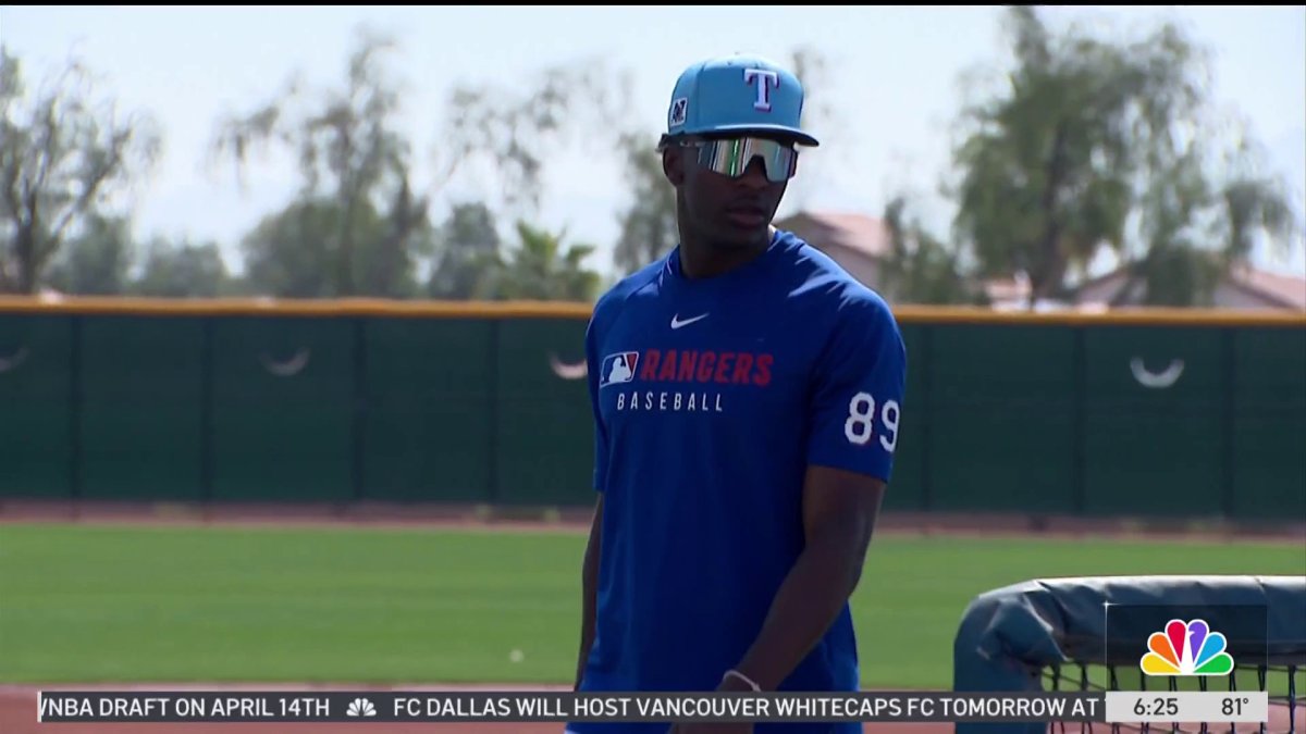 Top Rangers prospect, Sebastian Walcott, back at minor league camp ...