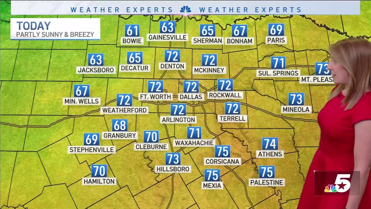 NBC 5 Forecast: Sunshine and breezy temps in North Texas Saturday – NBC ...