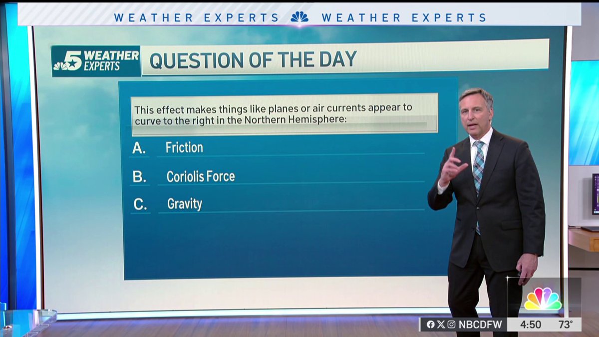 Weather Quiz: Northern Hemisphere curves – NBC 5 Dallas-Fort Worth