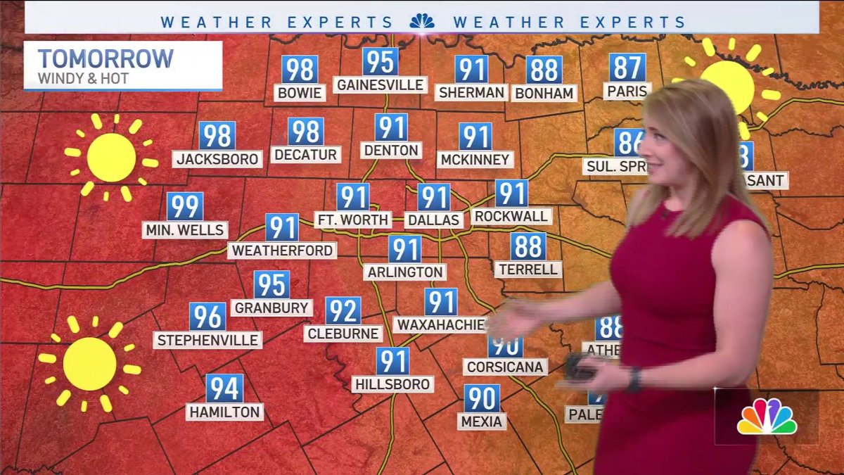 NBC 5 Forecast: Warm and breezy weekend, near-record heat Sunday – NBC ...