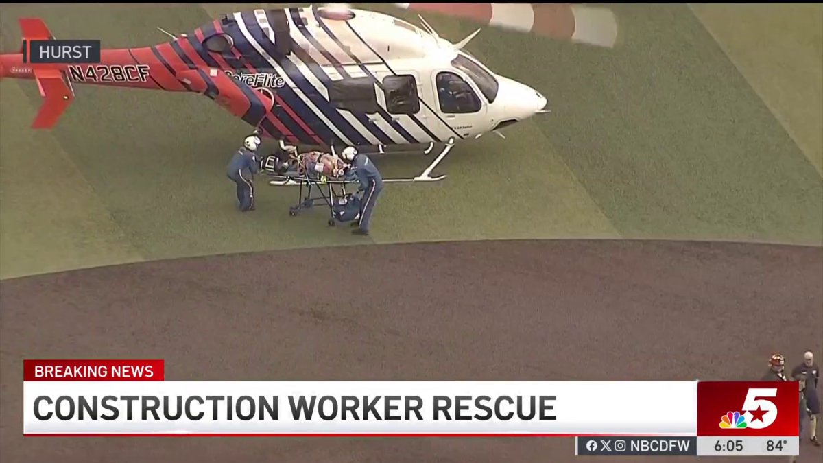 Construction worker rescued from site in Hurst – NBC 5 Dallas-Fort Worth