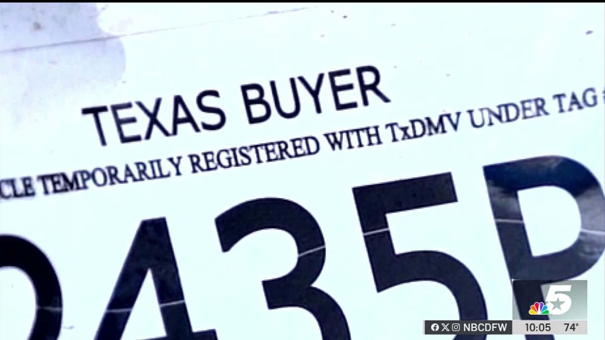 Texas to end paper license plates in July amid fraud concerns – NBC 5 ...