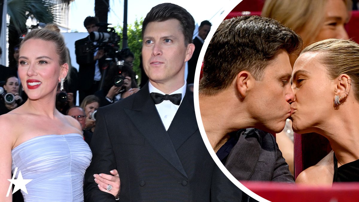 See Scarlett Johansson & Colin Jost kiss in sweet Cannes PDA – NBC 5 ...