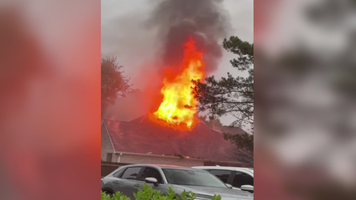 Lightning strike sets Colleyville home on fire, injures three – NBC 5 ...