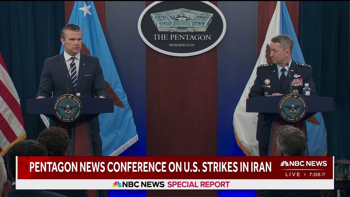 Pentagon news conference outlines U.S. strikes in Iran – NBC 5 Dallas ...