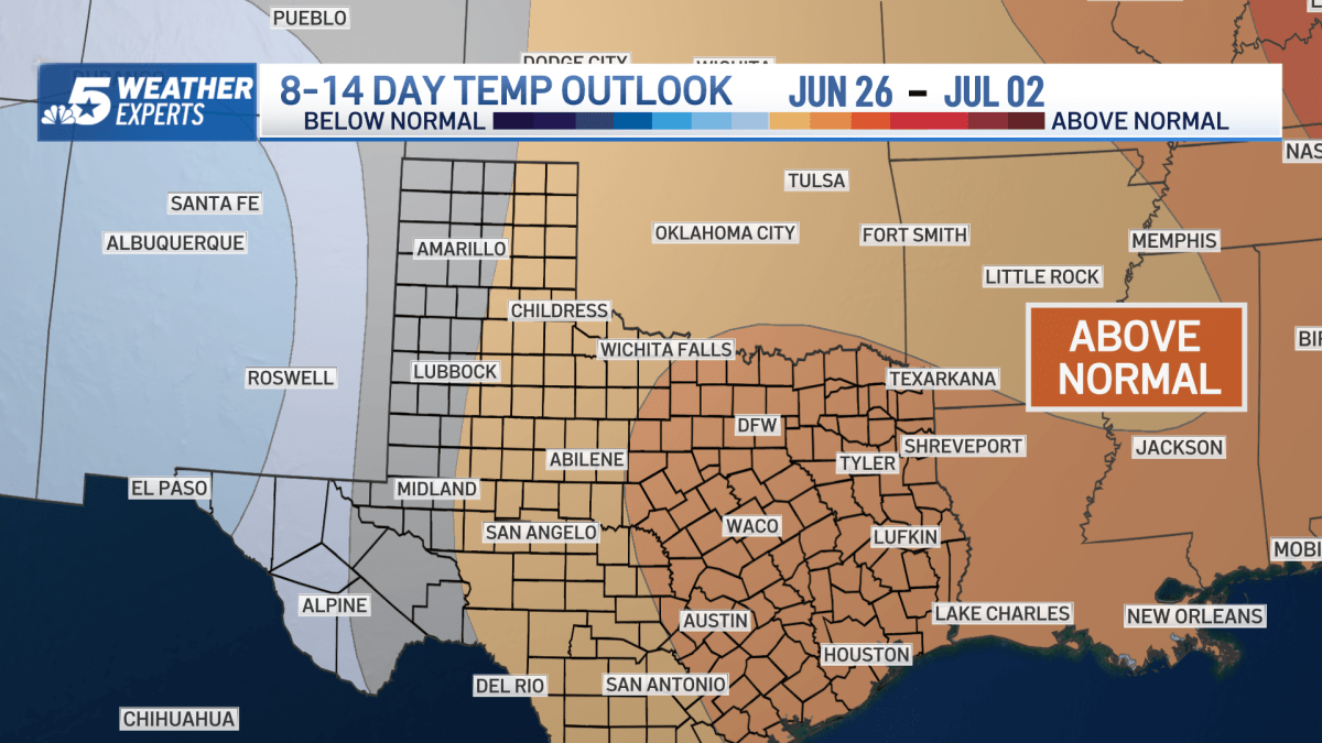 Heat is here to stay in Texas, spreading to the East next week – NBC 5 ...
