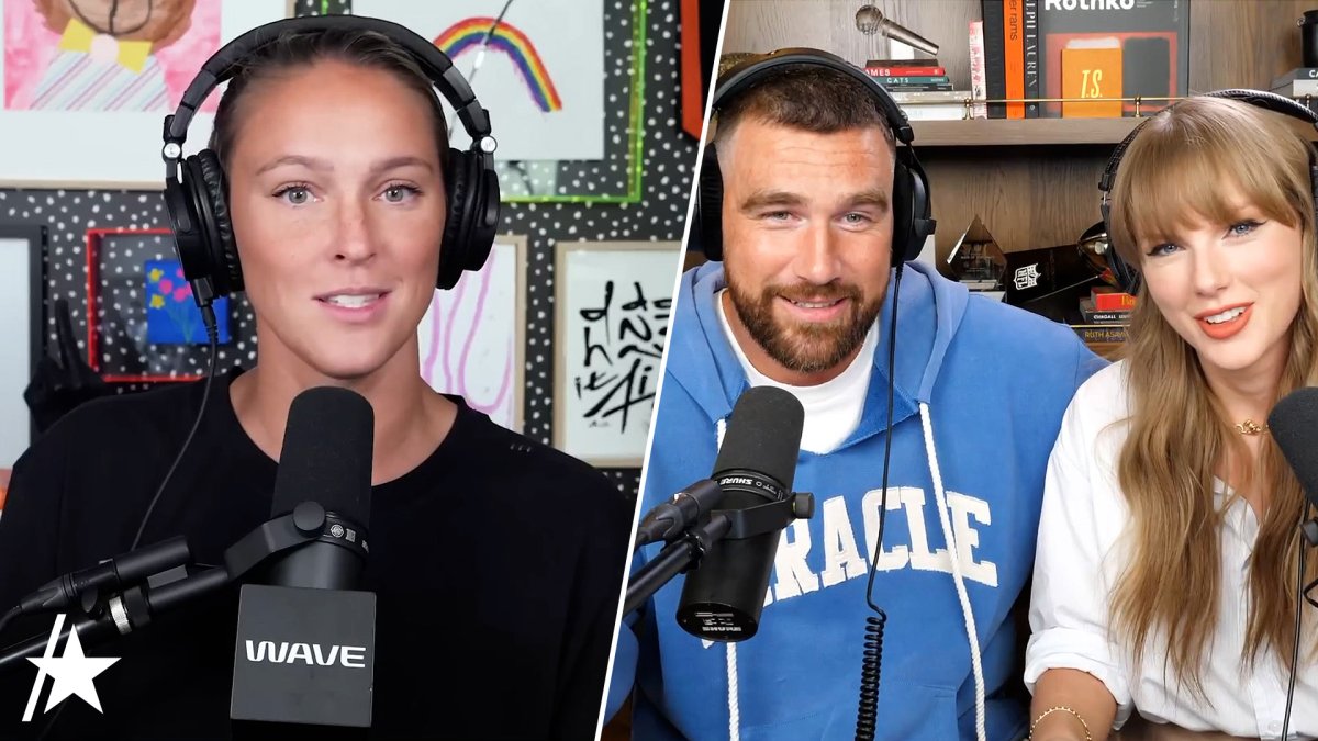 Kylie Kelce reacts to Taylor Swift’s ‘New Heights’ episode surpassing ...