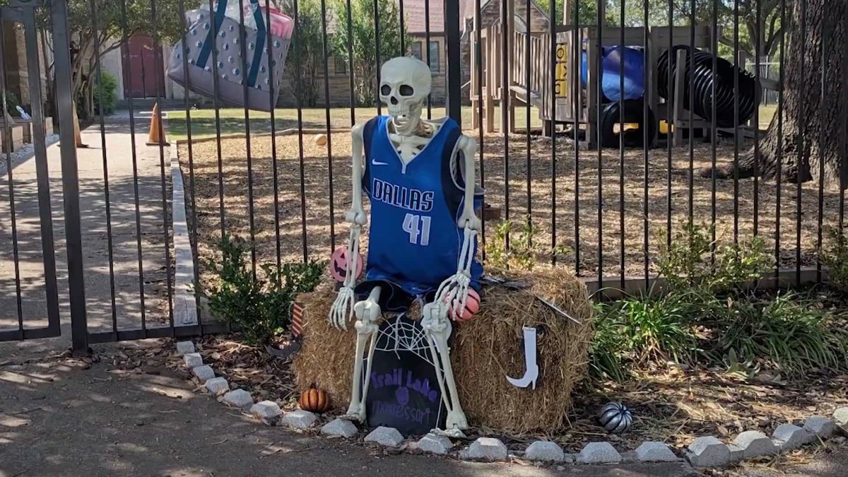 Mavs replace stolen Dirk skeleton at Fort Worth school – NBC 5 Dallas ...