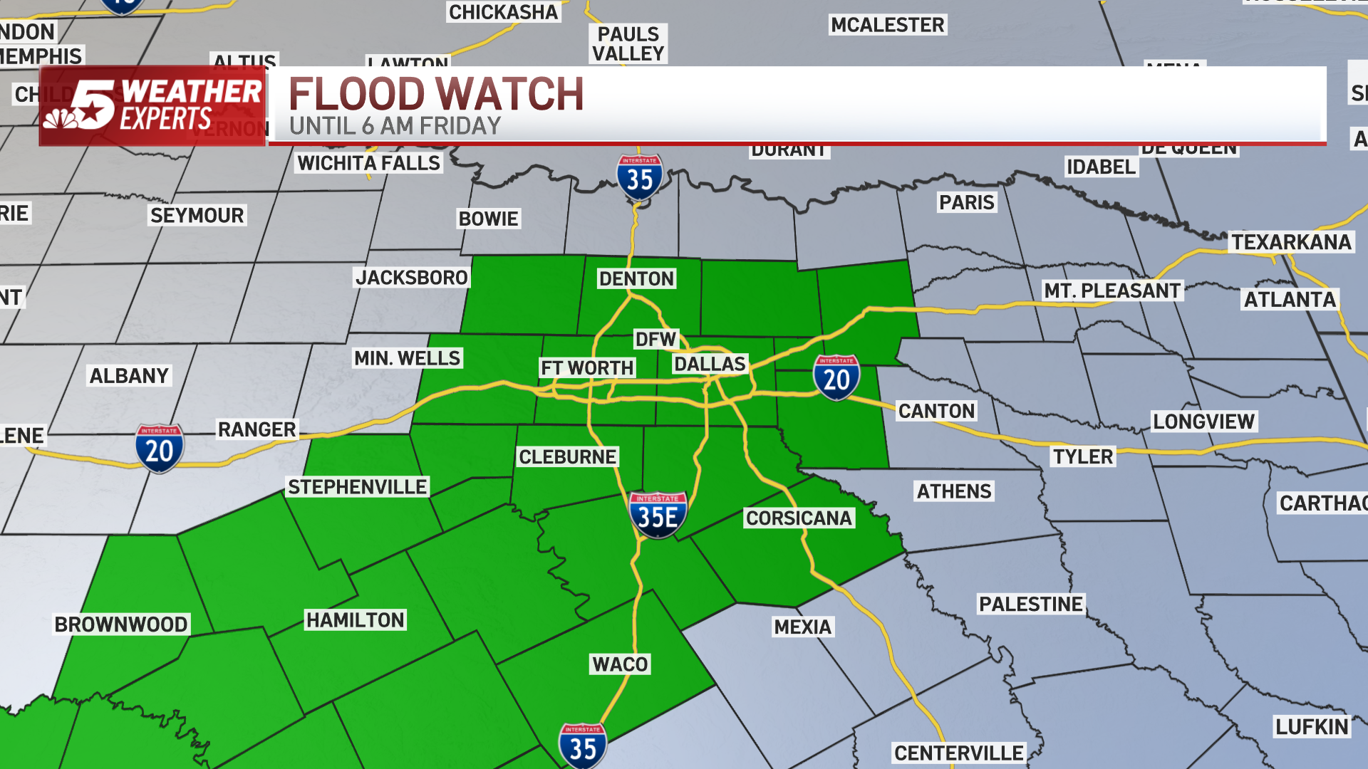 Heavy rain and storms expected Wednesday night, Thursday – NBC 5 Dallas ...