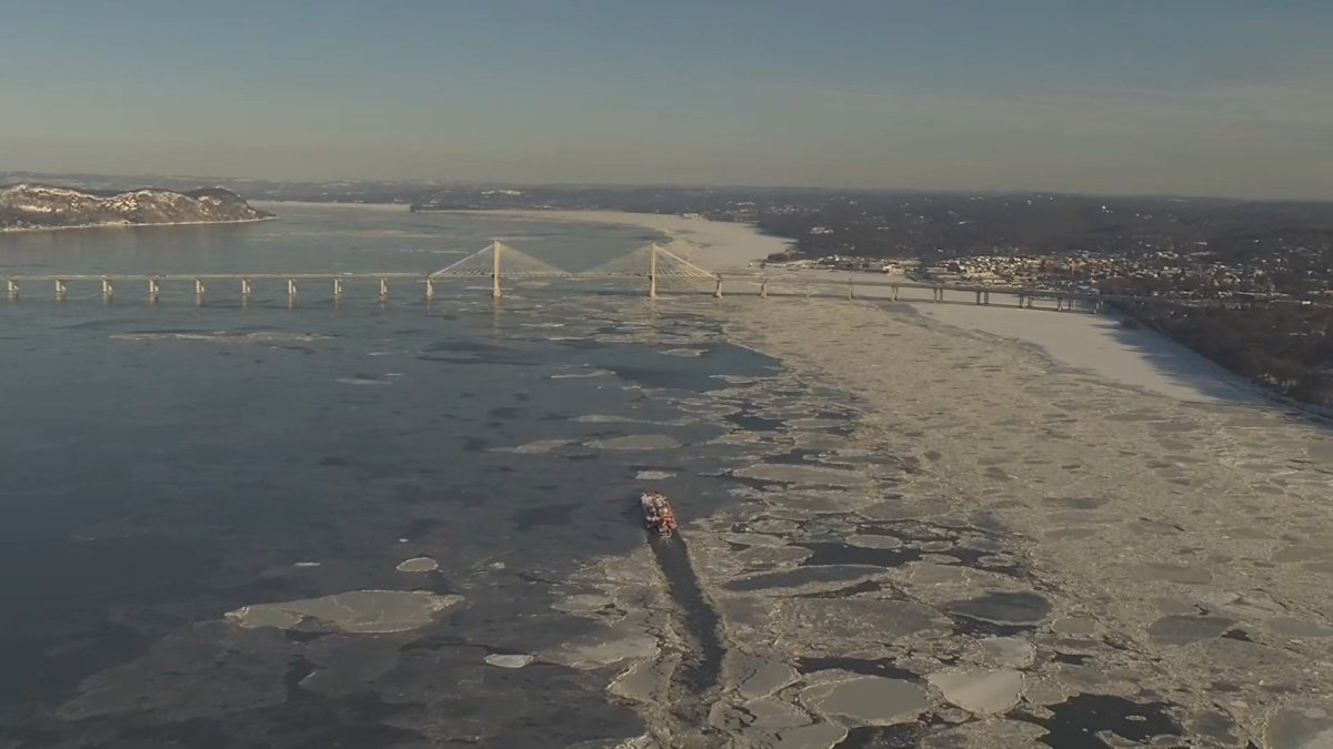 Incredible aerial views of ice on the Hudson River – NBC 5 Dallas-Fort ...