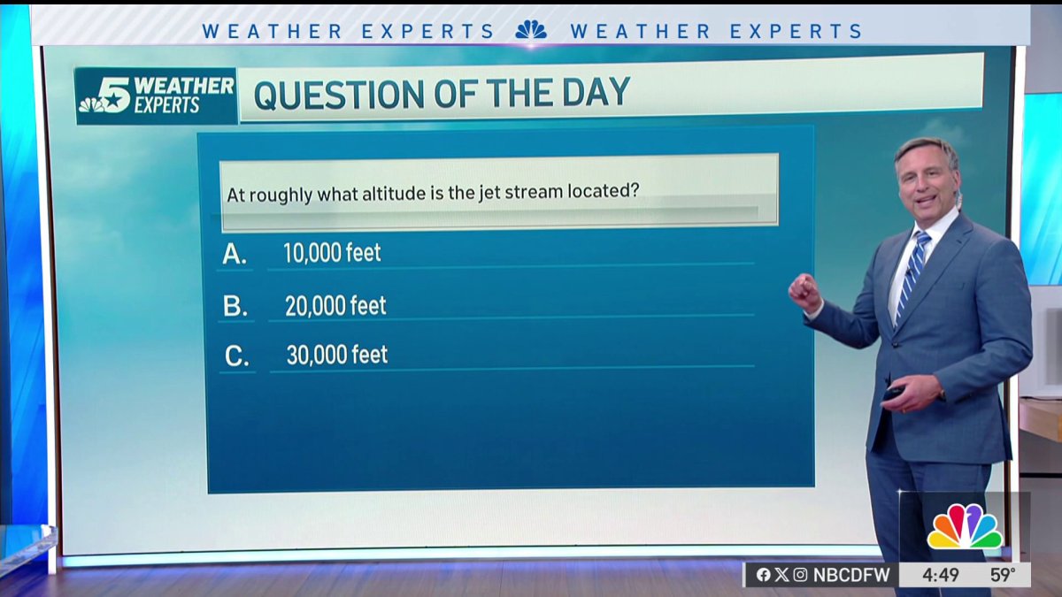Weather Quiz: Jet stream – NBC 5 Dallas-Fort Worth