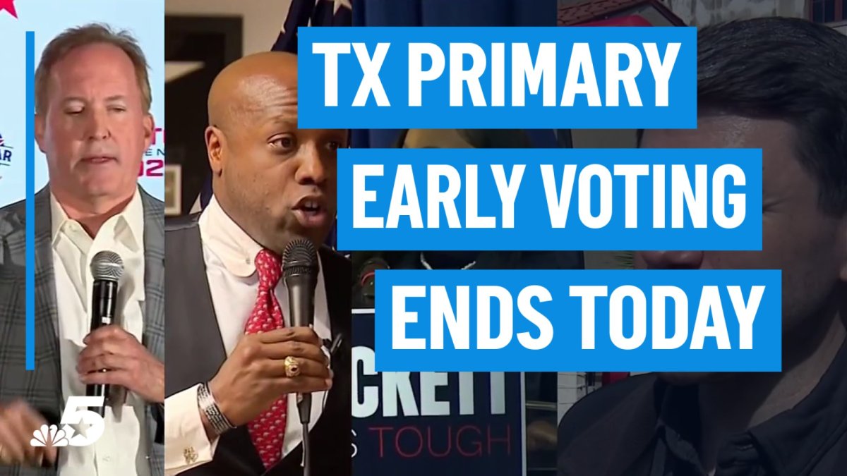 Texas primary early voting ends today – NBC 5 Dallas-Fort Worth