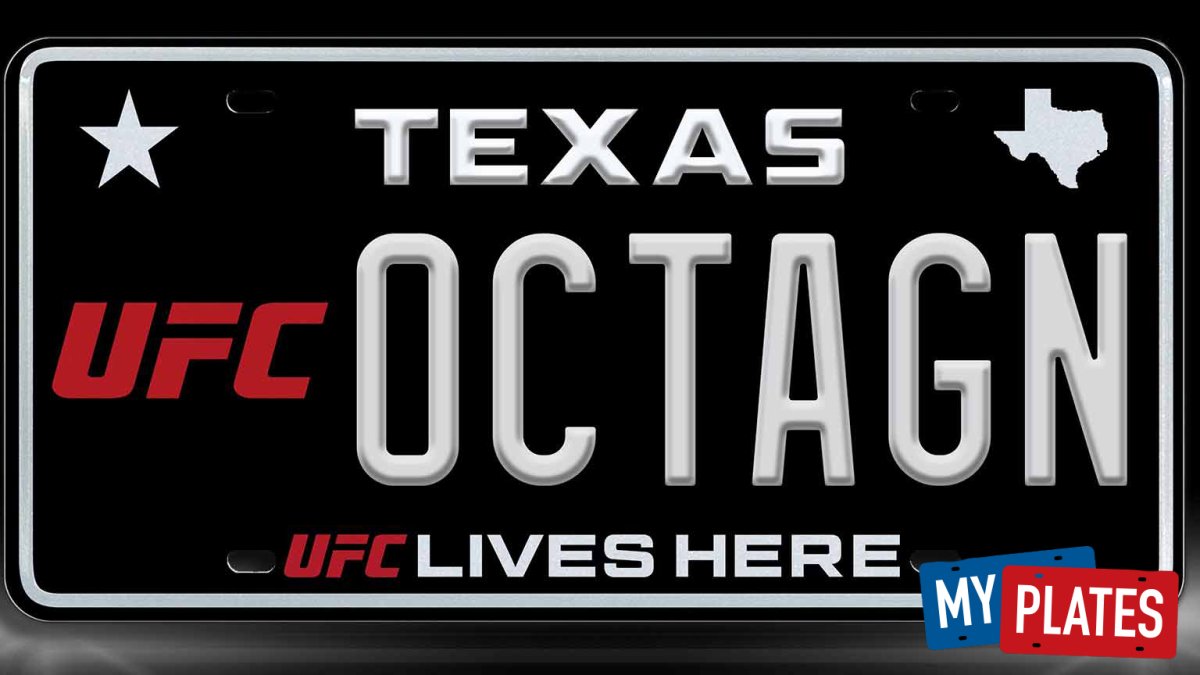 UFC custom license plate now available in Texas – NBC 5 Dallas-Fort Worth
