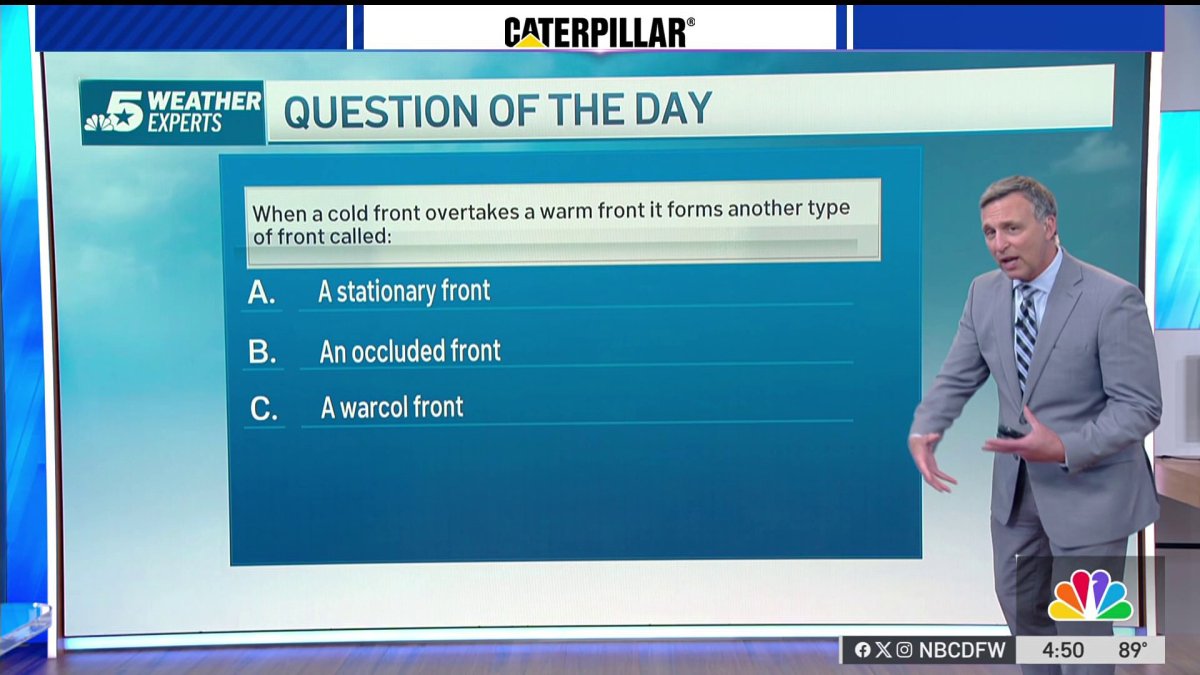 Weather Quiz: A cold front overtaking a warm front forms what type of ...
